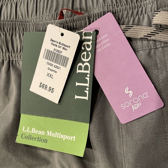 L.L. Bean | Pants | Ll Bean Multisport Joggers Pants Elastic Waist Pockets Mens 2xl New Fast ...